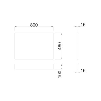 Rinse Bathrooms Rectangular Bathroom 800mm Bath End Panel - Walnut ...