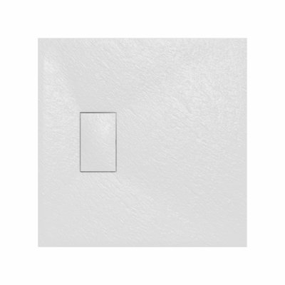 Rinse Bathrooms SMC Slate Effect Shower Enclosure Tray 700x700mm Square ...