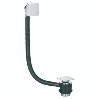 Rinse Bathrooms Square Click Clack Bath Waste Chrome