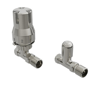 Rinse Bathrooms Straight Thermostatic Radiator Valve TRV + Lockshield ...