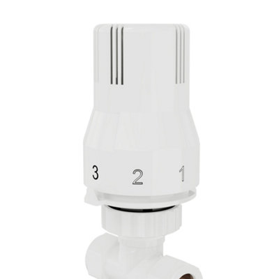Rinse Bathrooms Straight Thermostatic Radiator Valve TRV + Lockshield ...