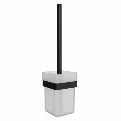 Rinse Bathrooms Toilet Brush Set Matt Black