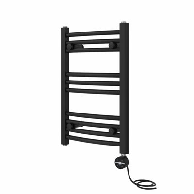 Rinse Bathrooms Touch Screen Electric Heated Towel Rail Curved ...