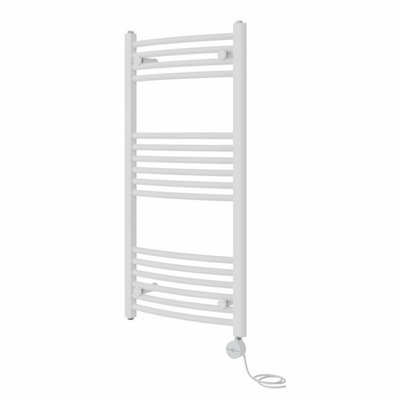 Rinse Bathrooms Touch Screen Electric Heated Towel Rail Curved ...