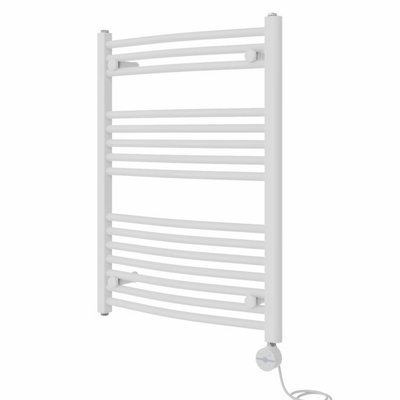 Rinse Bathrooms Touch Screen Electric Heated Towel Rail Curved ...