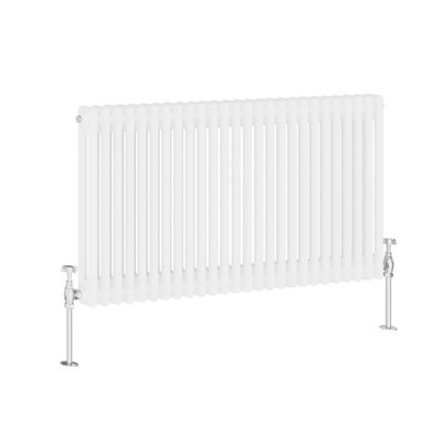 Rinse Bathrooms Traditional Radiator White Horizontal Double Column ...