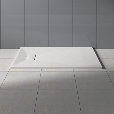 Rinse Black 700x1000mm Pivot Shower Door Enclosure Screen + Side Panel ...