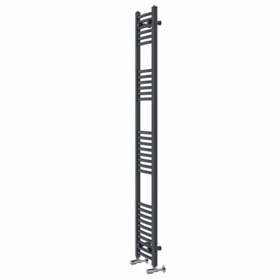 Rinse Curved Bathroom Heated Towel Rail Ladder Radiator Anthracite ...