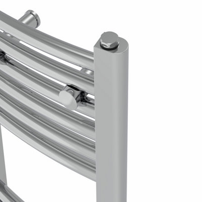 Rinse Curved Bathroom Heated Towel Rail Ladder Radiator Chrome 1800x300mm