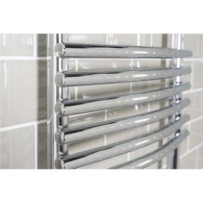 Rinse Curved Heated Towel Rail Radiator Ladder for Bathroom Wall ...