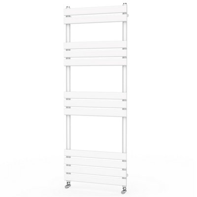 Rinse Flat Panel White Towel Radiator Bathroom Heated Towel Rail ...