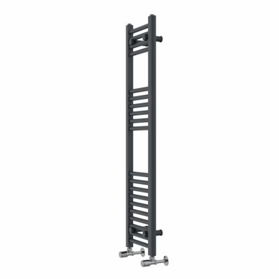 Rinse Straight Bathroom Heated Towel Rail Ladder Radiator Anthracite ...