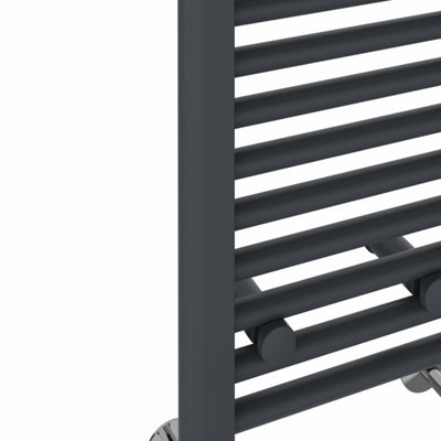 Rinse Straight Bathroom Heated Towel Rail Ladder Radiator Anthracite ...