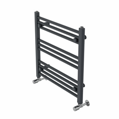 Rinse Straight Bathroom Heated Towel Rail Ladder Radiator Anthracite ...