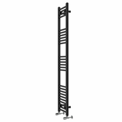Rinse Straight Bathroom Heated Towel Rail Ladder Radiator Black ...
