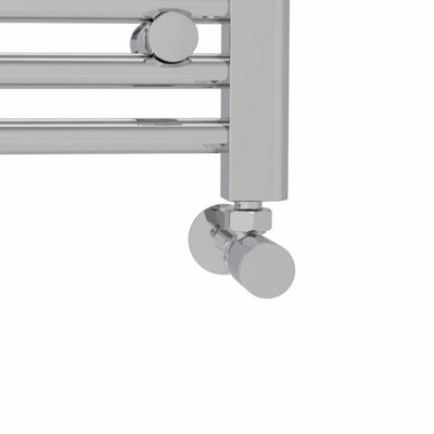 Rinse Straight Bathroom Heated Towel Rail Ladder Radiator Chrome 1600x300mm