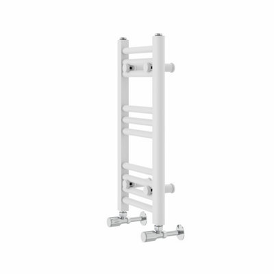 Rinse Straight Bathroom Heated Towel Rail Ladder Radiator White ...