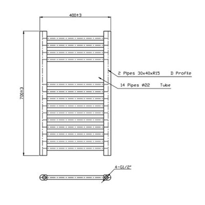 RINSE STRAIGHT HEATED TOWEL RAIL RADIATOR LADDER FOR BATHROOM WALL ...
