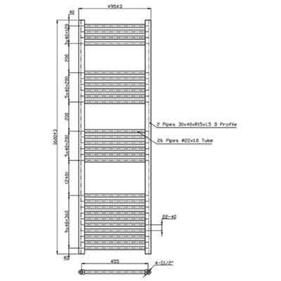 Rinse Straight Heated Towel Rail Radiator Ladder for Bathroom Wall ...