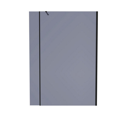 Rinse Walk In Shower Enclosure 1000+215mm Grey Glass Wetroom Screen ...