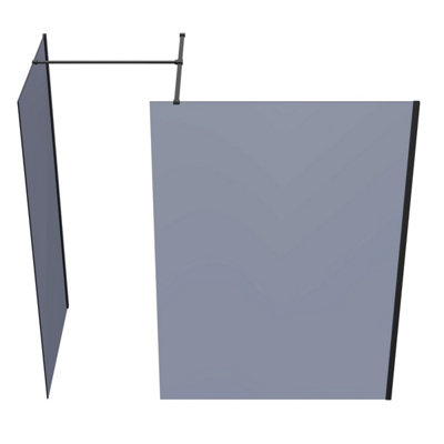 Rinse Walk in Shower Enclosure 8mm Grey Easy Clean Glass Wet Room ...