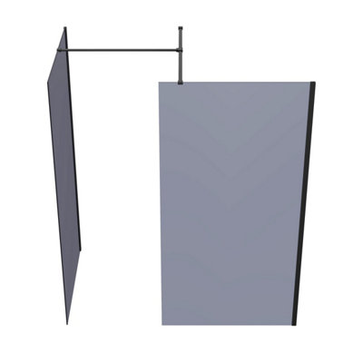 Rinse Walk in Shower Enclosure 8mm Grey Easy Clean Glass Wet Room ...