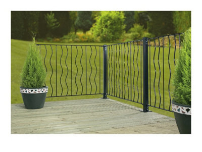 RIPPLA Large Metal Deck Decking Infill Fence Panel 1130mm Wide x 813mm ...