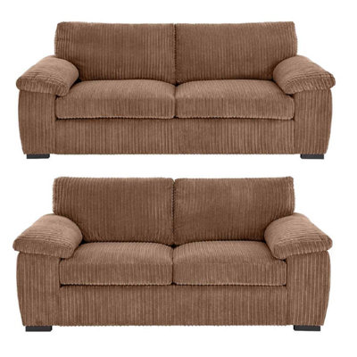 Riva Amalfi Jumbo Cord 3+2 Coffee Sofa Set