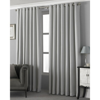 Riva Home Pendleton Ringtop Eyelet Curtains Silver (229 x 229cm) | DIY ...