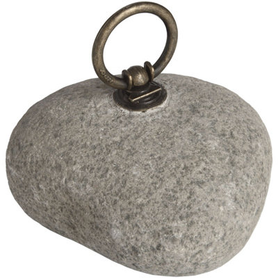 River Door Stop - Stone - L4 x W12 x H12 cm | DIY at B&Q