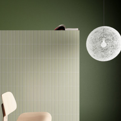 RIVERIA SAGE GREEN MATT CERAMIC BRICK METRO TILE