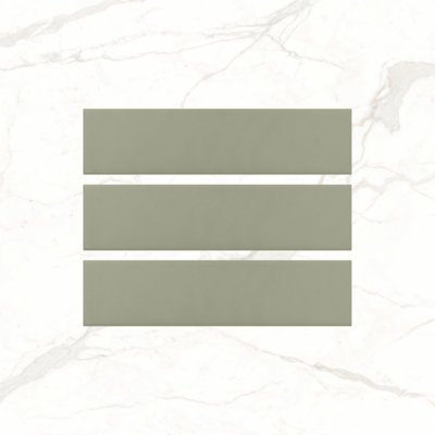 RIVERIA SAGE GREEN MATT CERAMIC BRICK METRO TILE