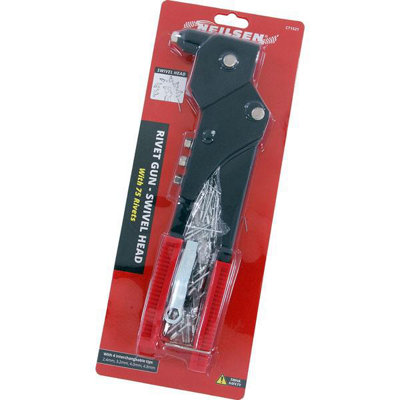Rivet Gun Swivel Head With 75 Rivets Swivel Hand Rivet (Neilsen CT1521)