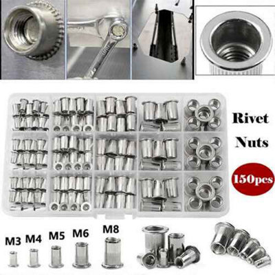 Rivet Nut Gun, Rivnut Tool - Hand Riveter Pliers Set - 7 Mandrels M3 ...