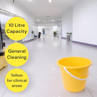 Robert Scott 10 Litre Homeware Colour Coded Bucket - Yellow | DIY at B&Q