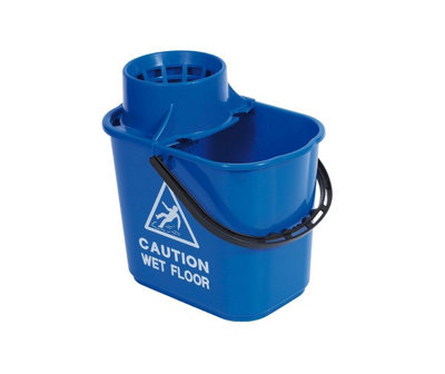 Robert Scott Blue Plastic Mop Bucket with Wringer 15 Litre | DIY at B&Q