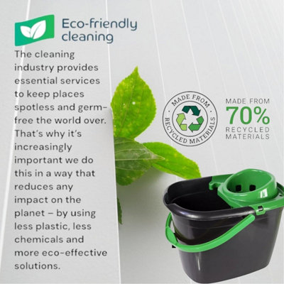 Robert Scott Recycled Great British Mop Bucket and Wringer 14 Litre ...