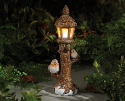 Robin Lamp Post Outdoor Acorn Light 27 x 9 x 11cm Battery Operated ...