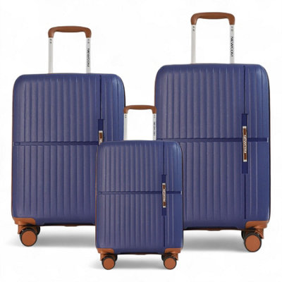 Robust 8 Wheels Holiday Travel Case Set of 3 Hard Shell Suitcase in ...