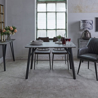 Rocca Concrete Effect Dining Table 120cm
