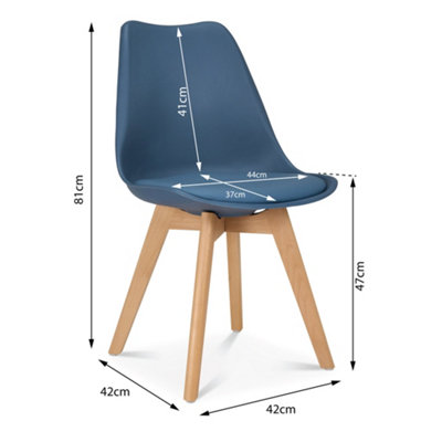 ROCCO TULIP DINING CHAIR - NAVY