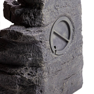 Rock Cascade Water Feature with LED Lights