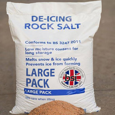 Rock Grit Salt 22KG BIG Bag Brown De-Icing Salt Grit for Ice, Snow ...
