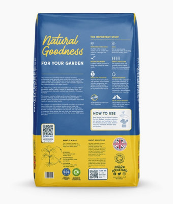 RocketGro Organic Multi Purpose Compost - Bulk Buy - 55 x 50 Litre Bags