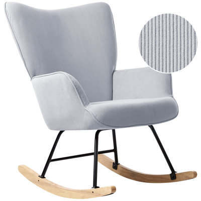 Rocking Chair ARSET Corduroy Light Blue