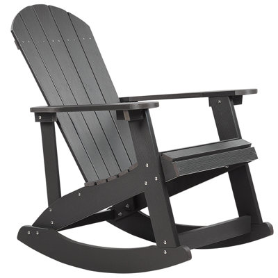 Rocking Chair Engineered Wood Dark Grey ADIRONDACK | DIY at B&Q