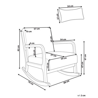 Rocking Chair Fabric Beige SKOVDE | DIY at B&Q
