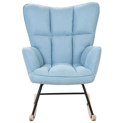 Rocking Chair OULU Fabric Light Blue
