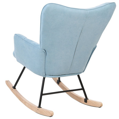 ROCKING CHAIR OULU FABRIC LIGHT BLUE