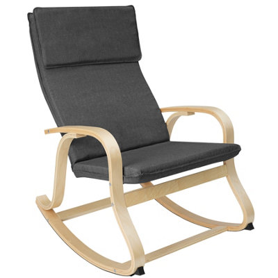 Rocking Chair Roca - Cosy Reading Chair - dark grey | DIY at B&Q